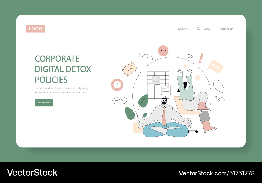 Digital detox flat Royalty Free Vector Image - VectorStock