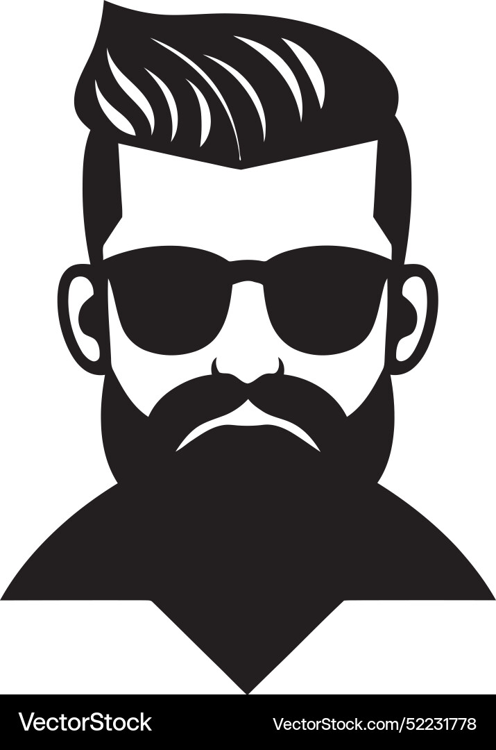 Elegance in black and white man silhouette Vector Image