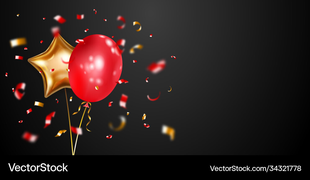 Festive background with air balloons Royalty Free Vector