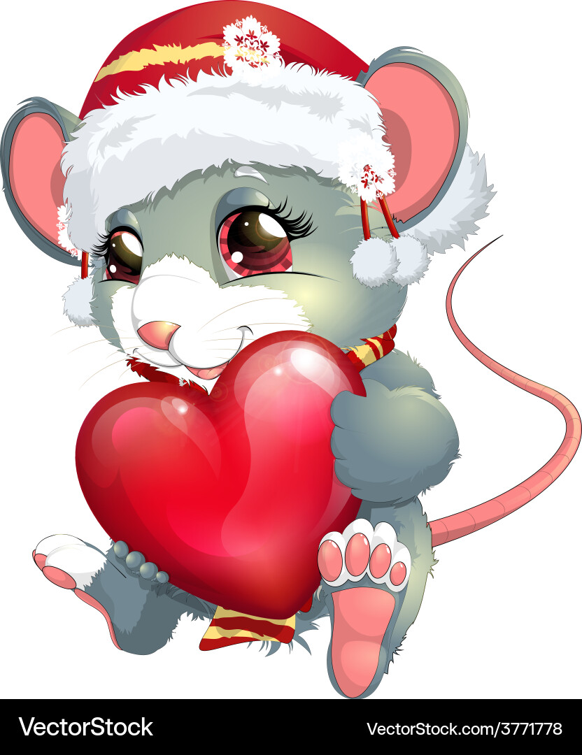 Mouse and heart Royalty Free Vector Image - VectorStock