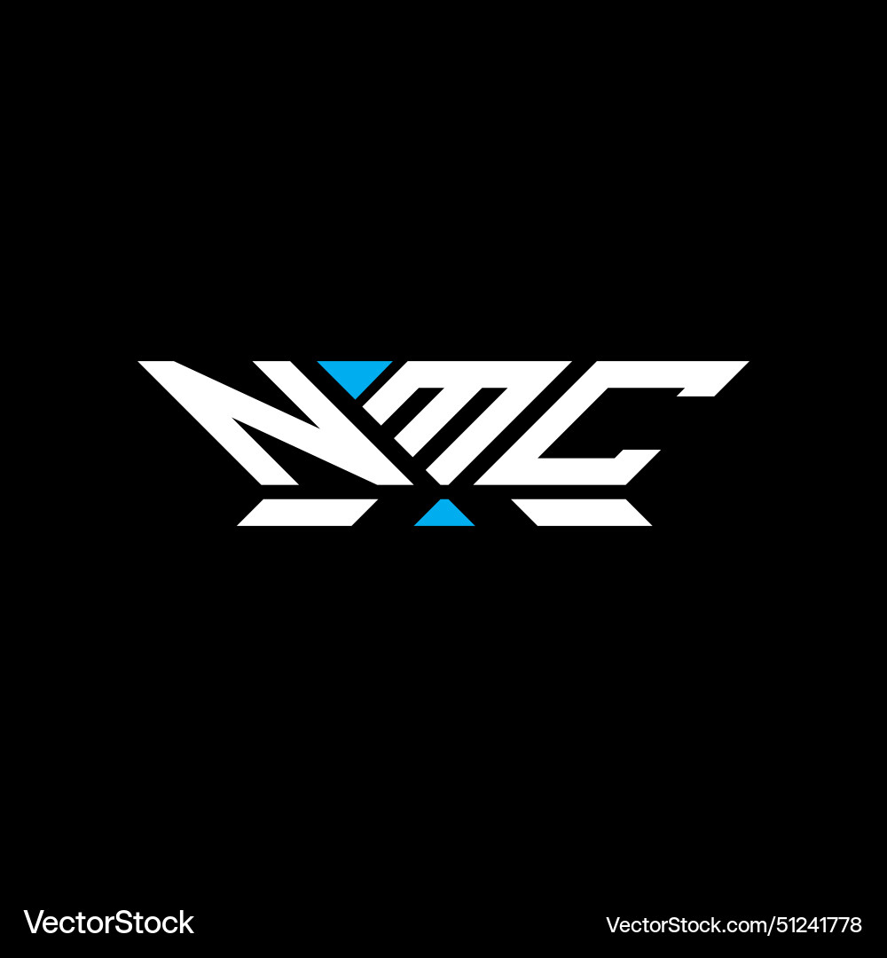 Nmc letter logo design simple and modern Vector Image