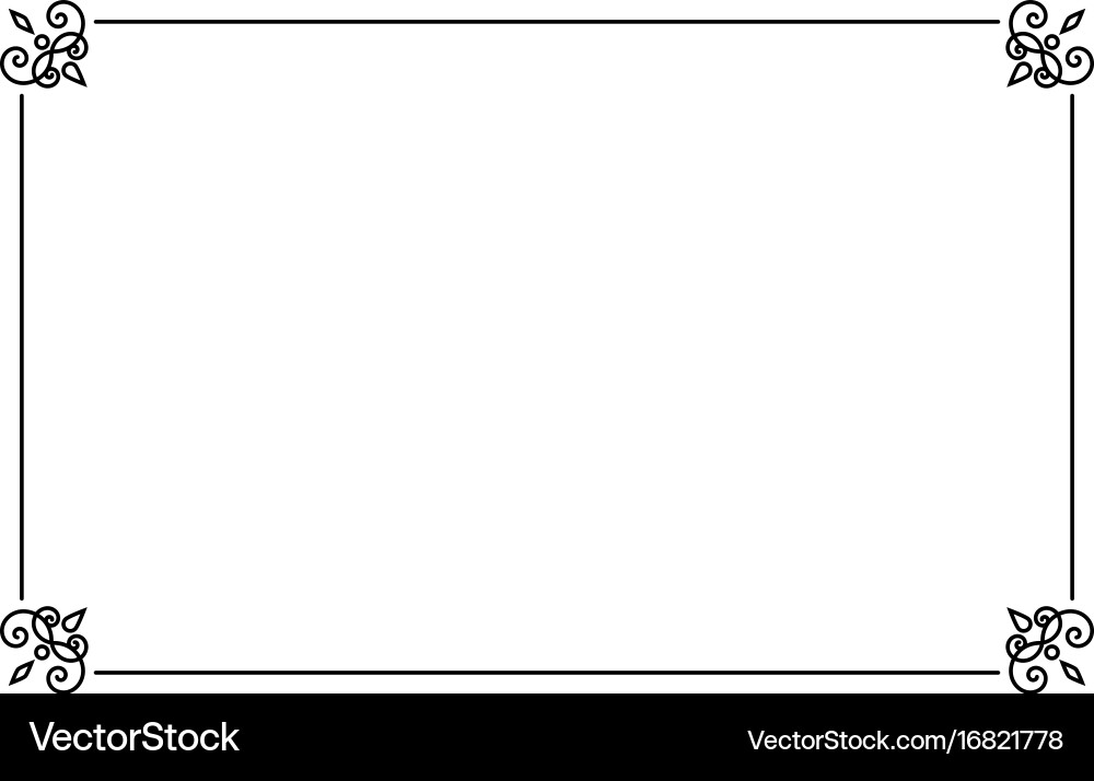 Ornamental decorative page frame line style Vector Image