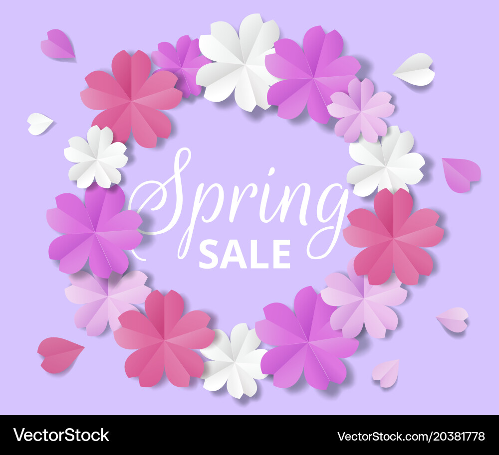 Paper flowers Royalty Free Vector Image - VectorStock