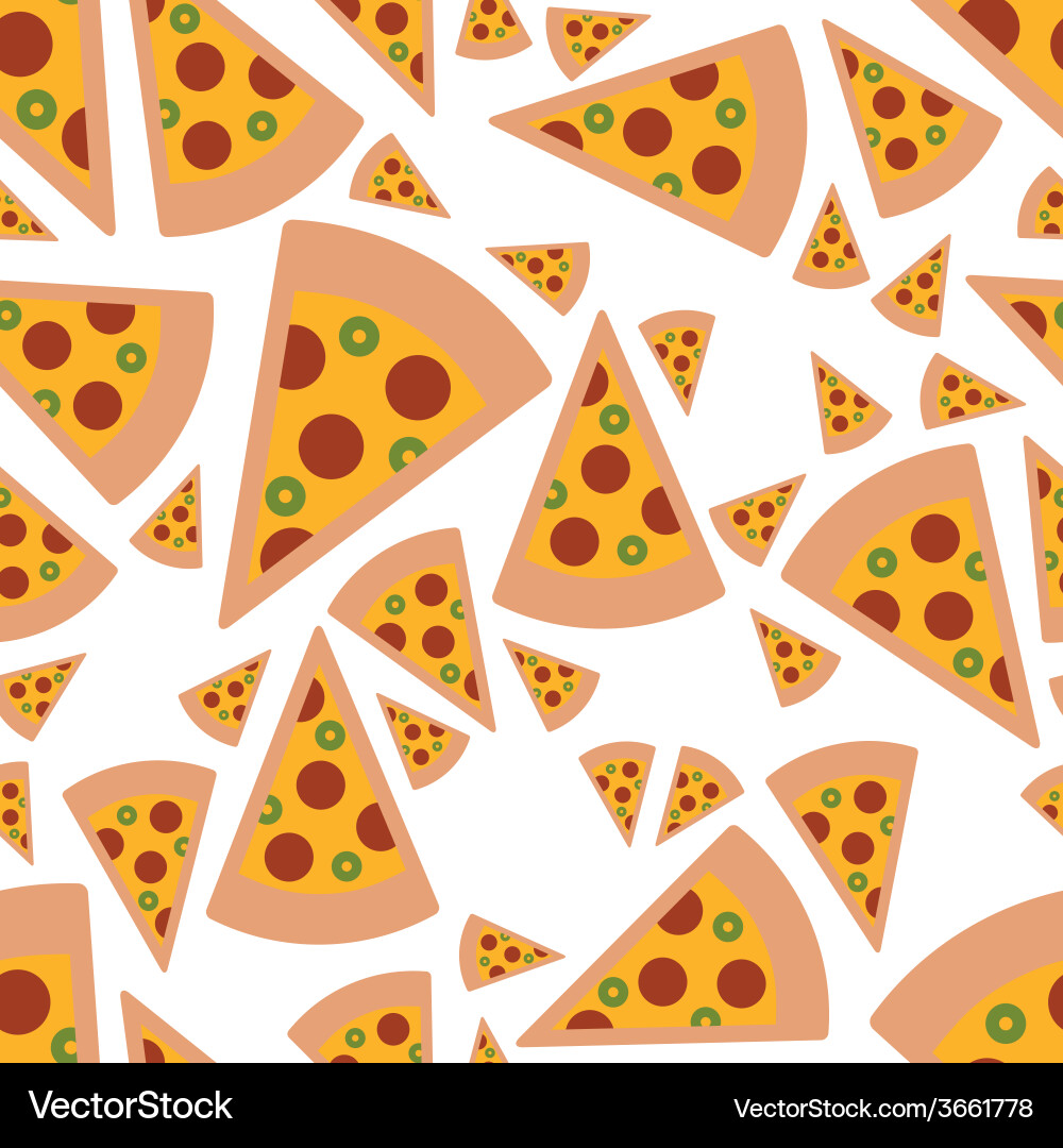 Pizza Slice Pattern Royalty Free Vector Image - VectorStock