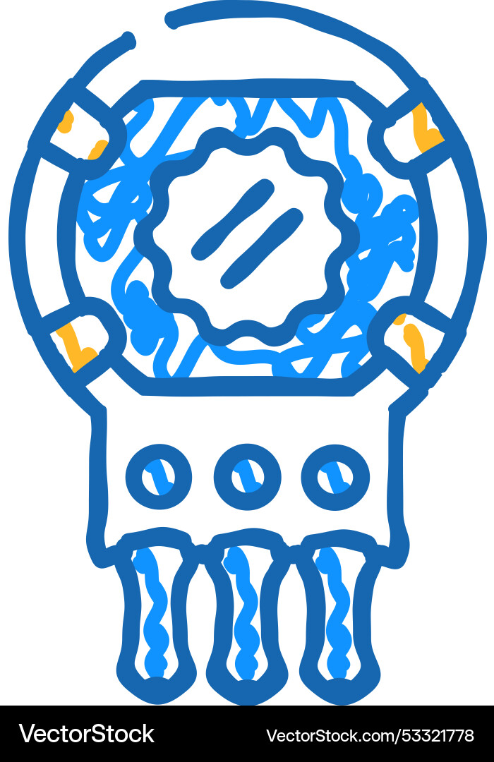Potentiometer electronic component icon doodle Vector Image