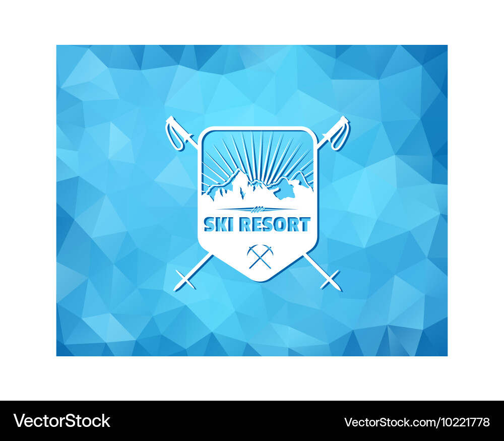 Ski resort logo Royalty Free Vector Image - VectorStock