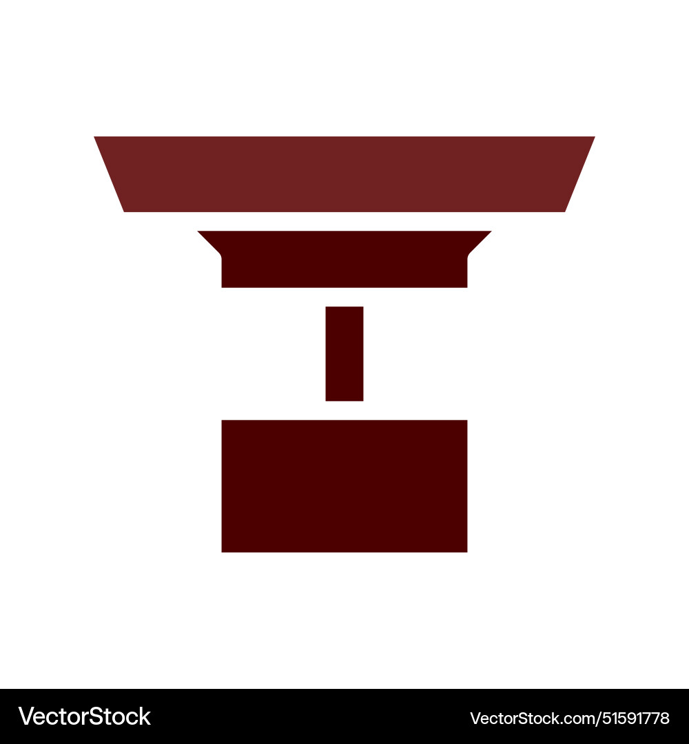 Table icon solid brown Royalty Free Vector Image