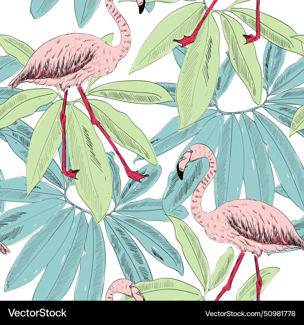 Tropical seamless pattern Royalty Free Vector Image