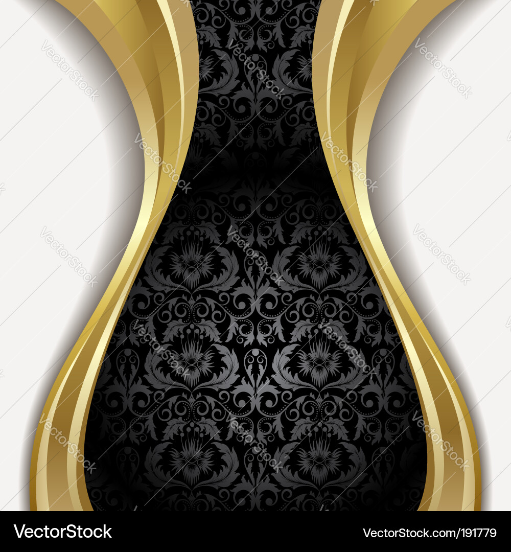 Black and gold background Royalty Free Vector Image