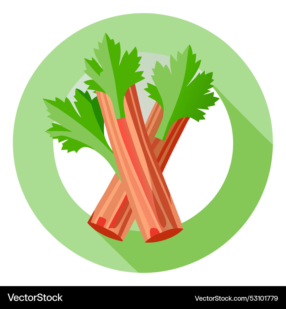 Celery sticks with crumbled bacon and parsley Vector Image