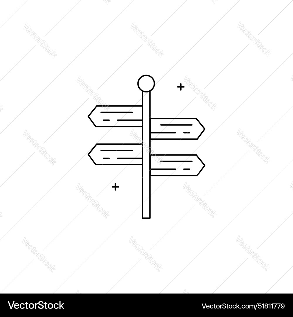 Direction post icon design Royalty Free Vector Image