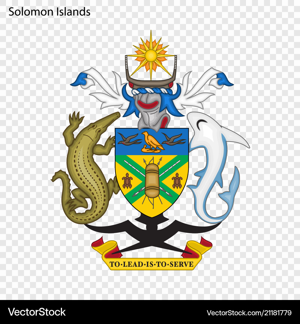Emblem of solomon islands Royalty Free Vector Image