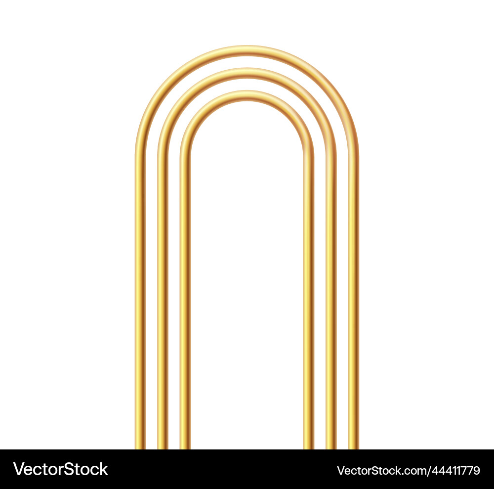 Golden realistic arch gold 3d frame shiny Vector Image