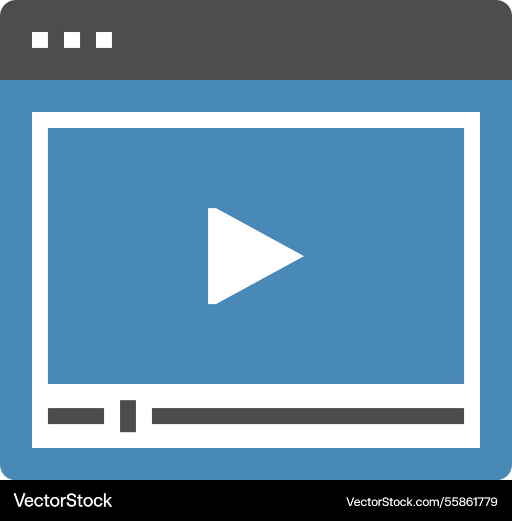 Live stream flat web icon concept Royalty Free Vector Image