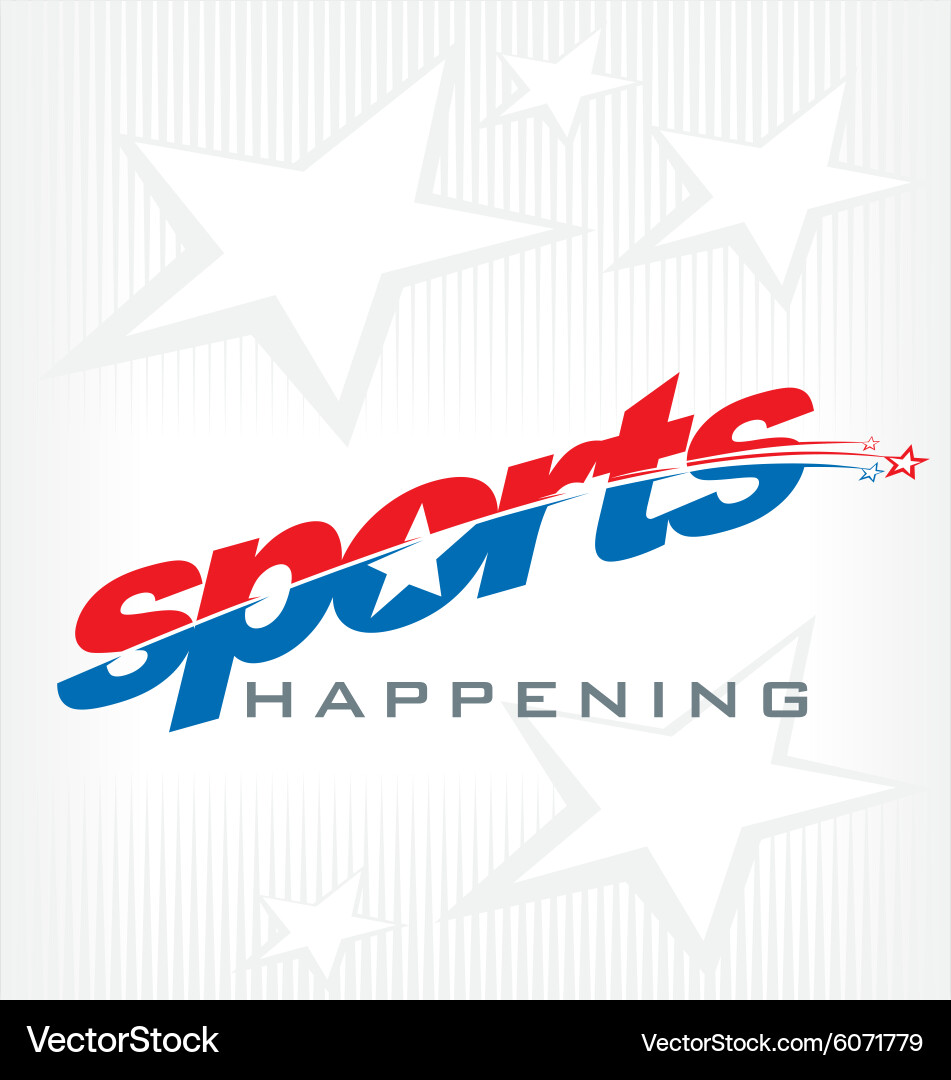 Sports text logo Royalty Free Vector Image - VectorStock