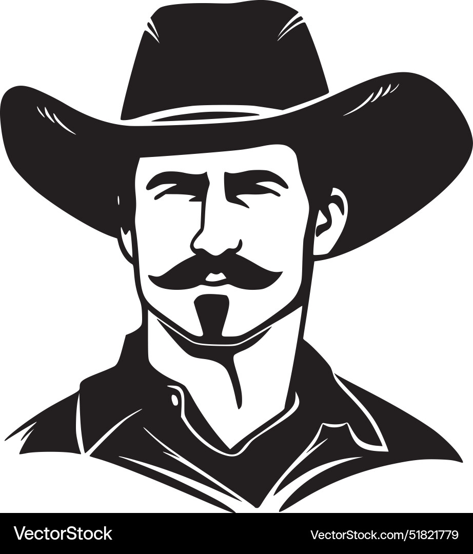 Western - black and white Royalty Free Vector Image