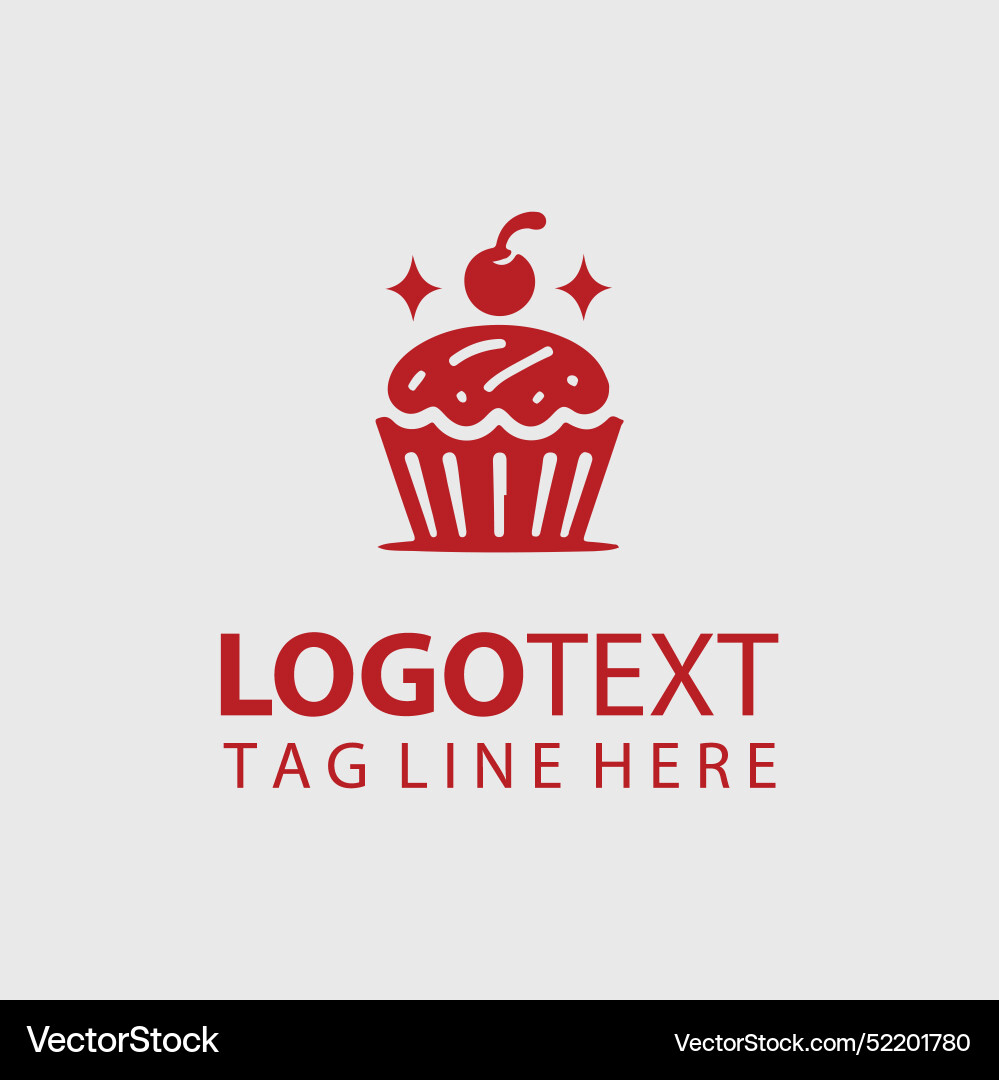 Cup cake logo Royalty Free Vector Image - VectorStock