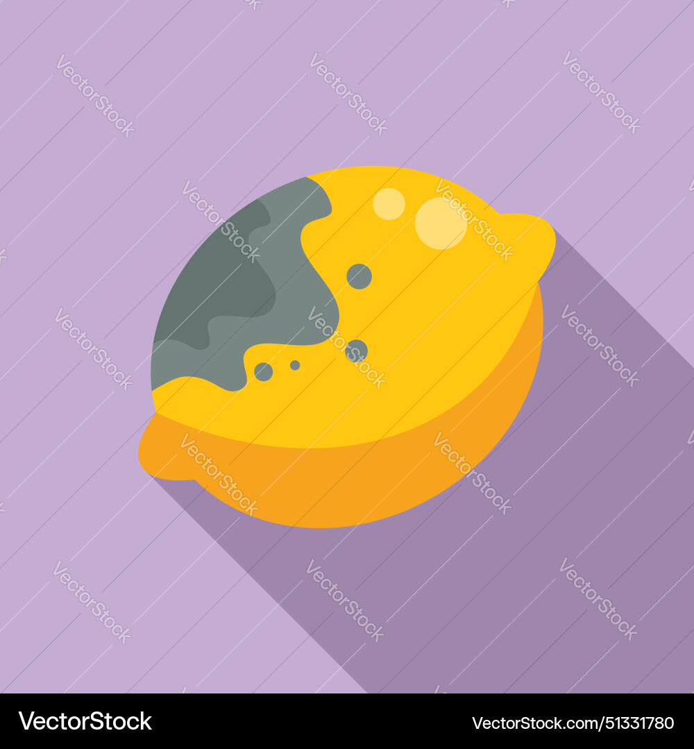 Flat design of a lemon slice Royalty Free Vector Image