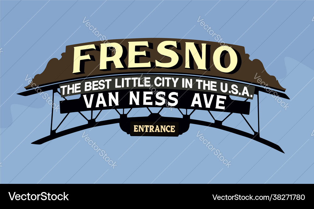 Fresno City Skyline Royalty Free Vector Image - VectorStock