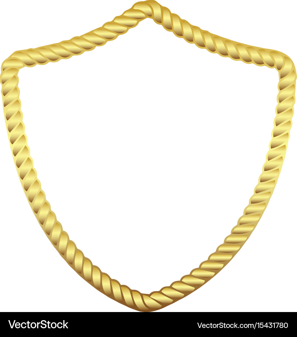 Gold frame in form a rope Royalty Free Vector Image