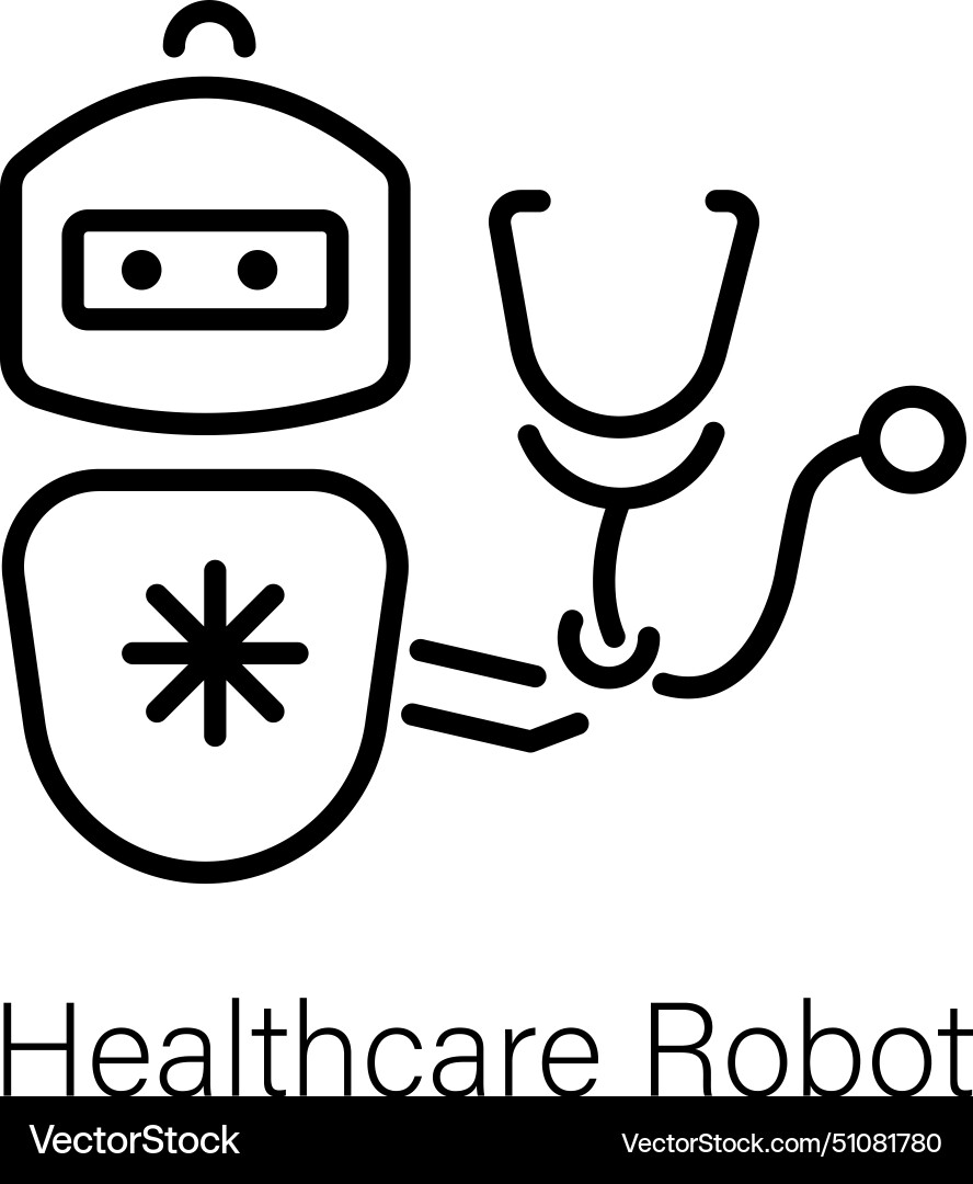 Healthcare robot Royalty Free Vector Image - VectorStock