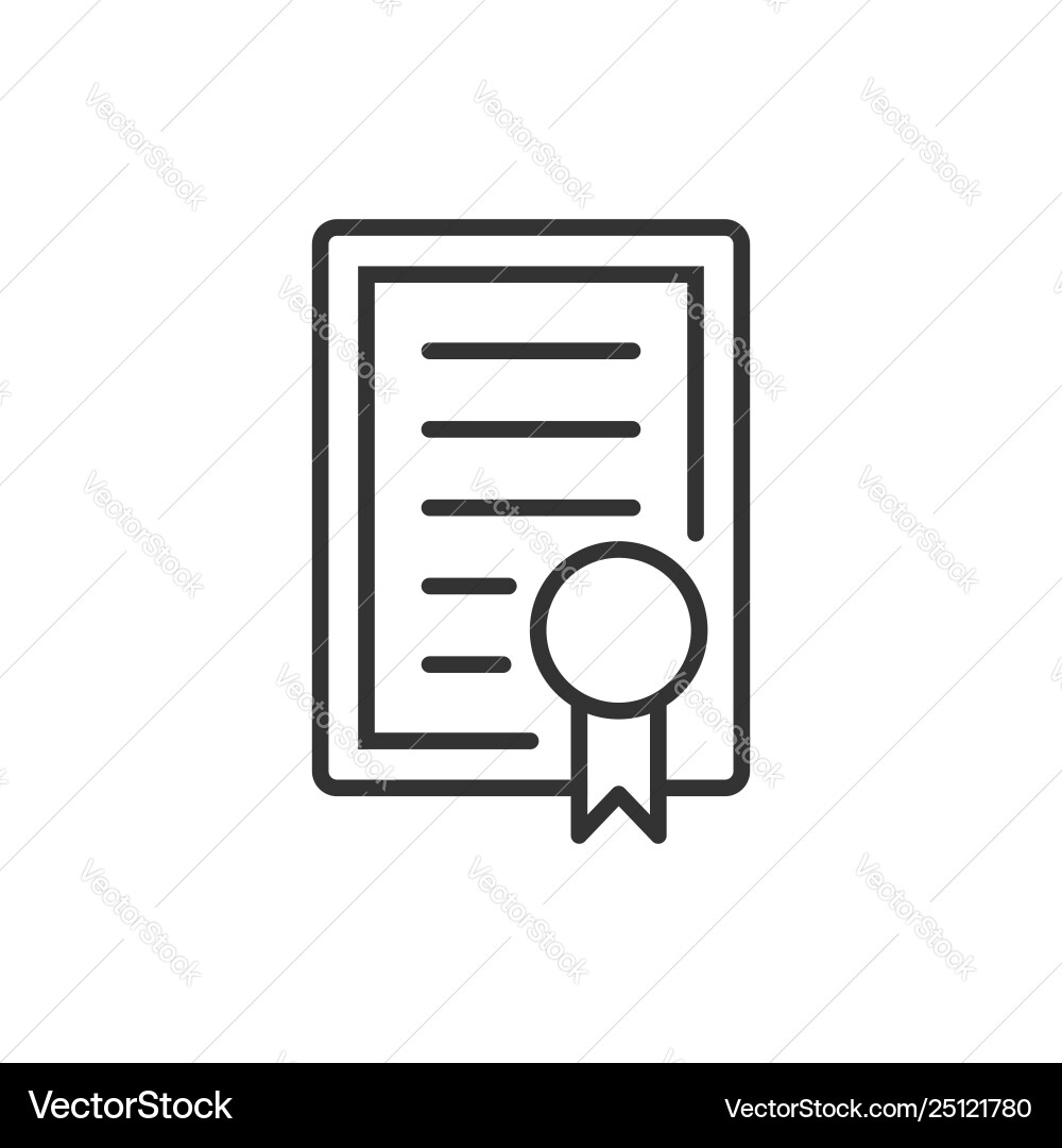 License Badge Certificate Icon Royalty Free Vector Image