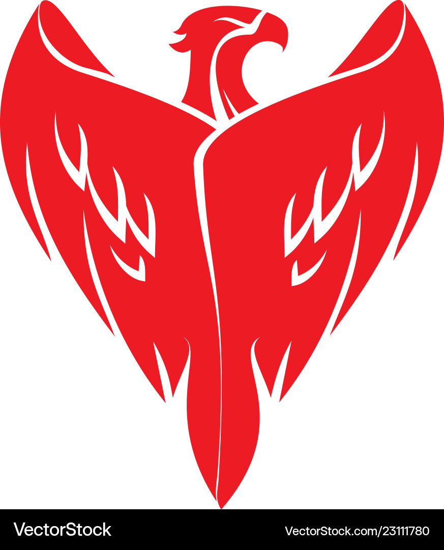 Red phoenix Royalty Free Vector Image - VectorStock