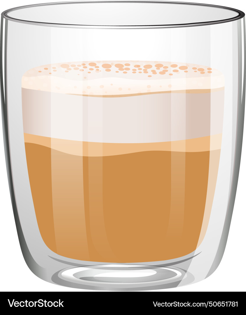 A layered coffee drink Royalty Free Vector Image