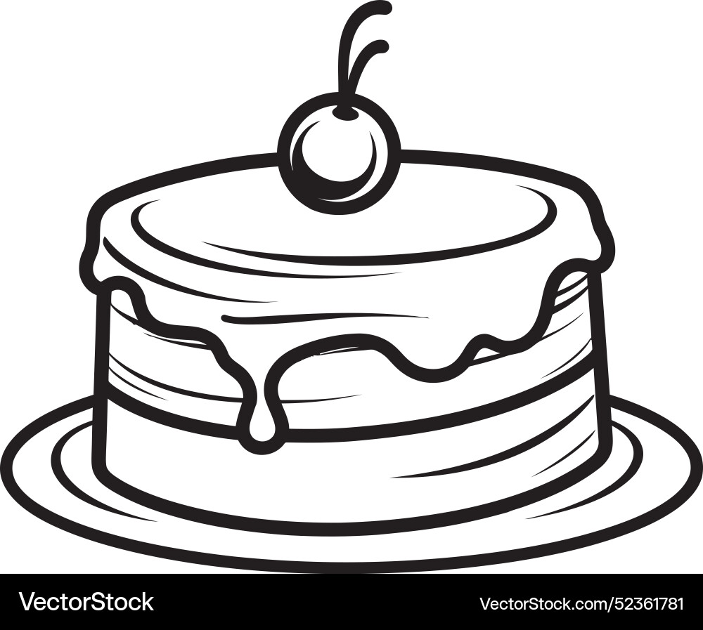Art of cake showcase bakery visual Royalty Free Vector Image