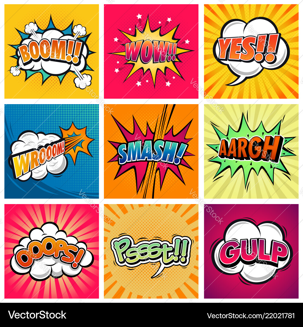 Comic expression Royalty Free Vector Image - VectorStock