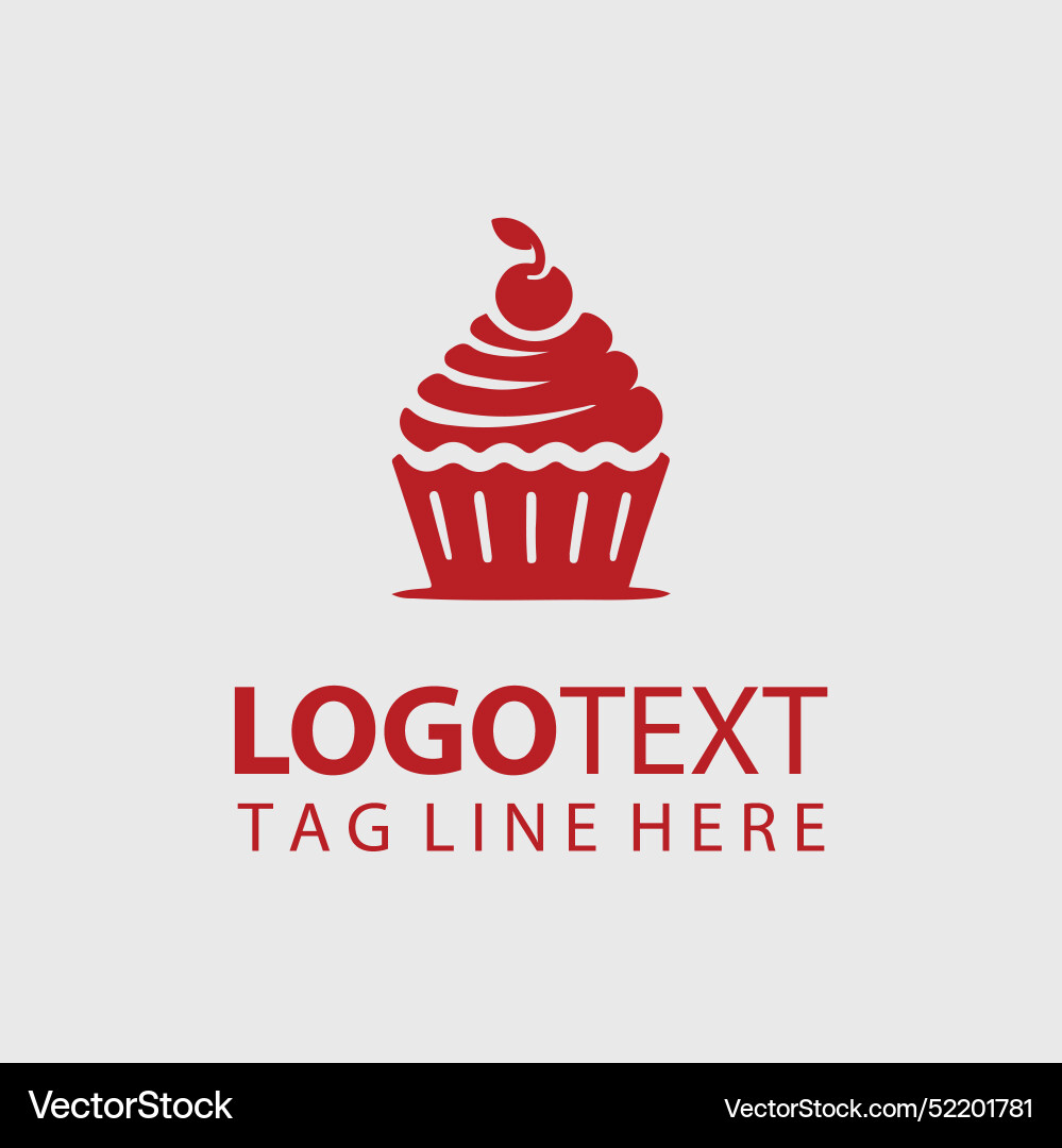 Cup cake logo Royalty Free Vector Image - VectorStock