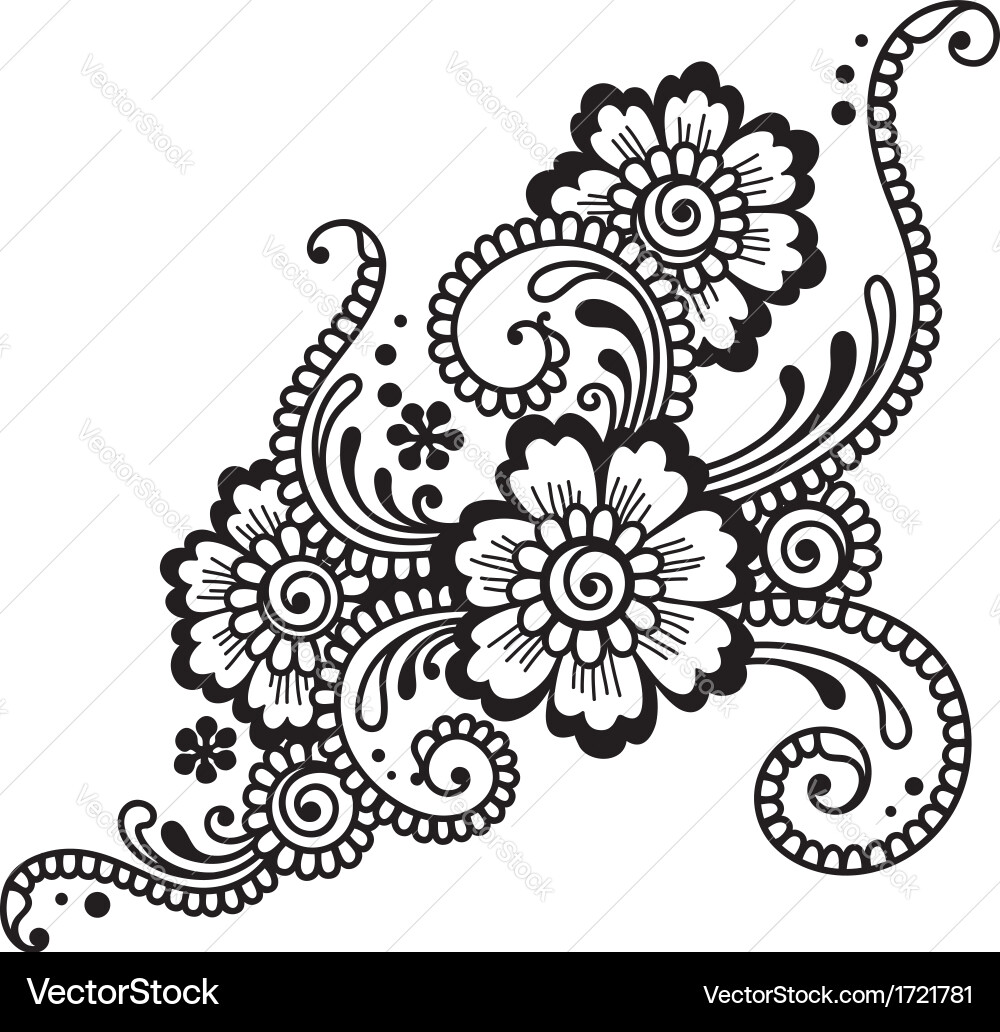 Flower ornament Royalty Free Vector Image - VectorStock