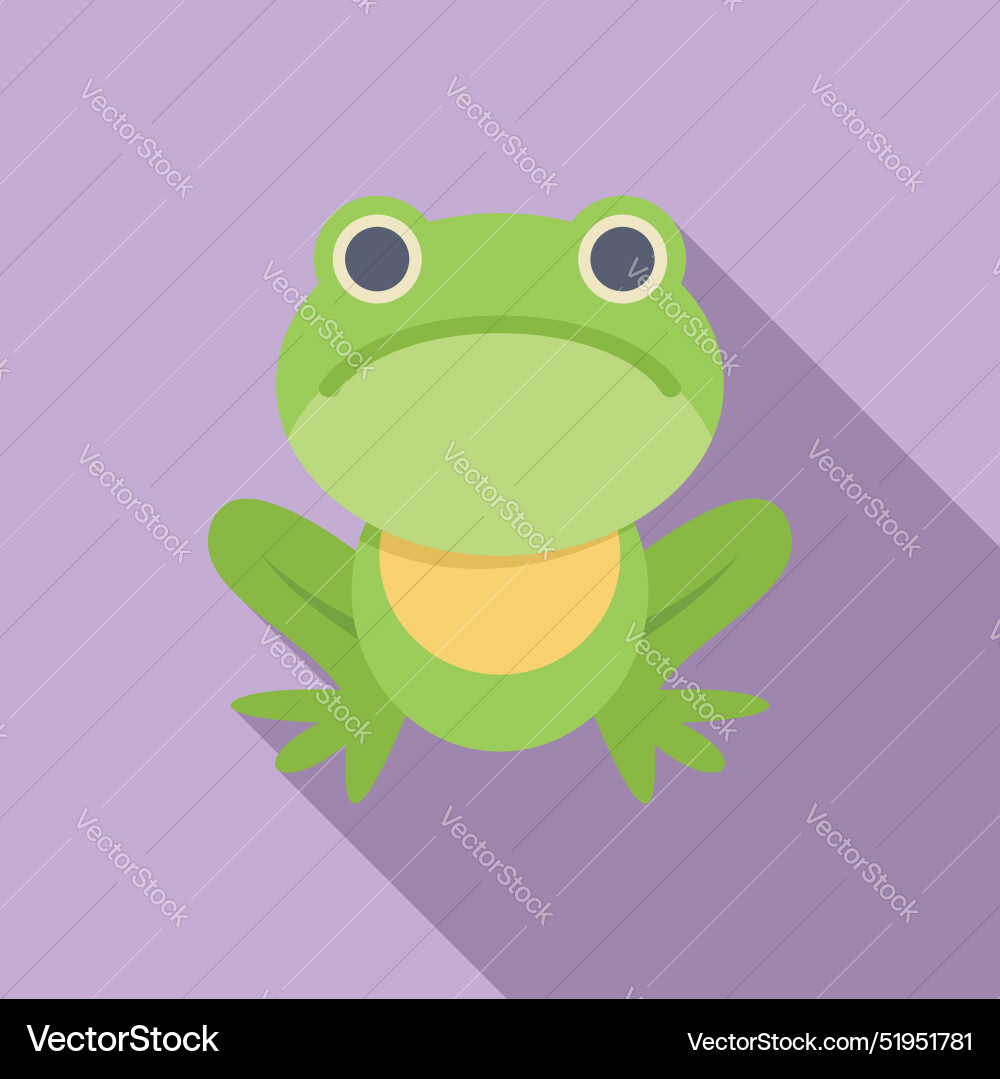 Green frog sitting in a relaxed pose Royalty Free Vector