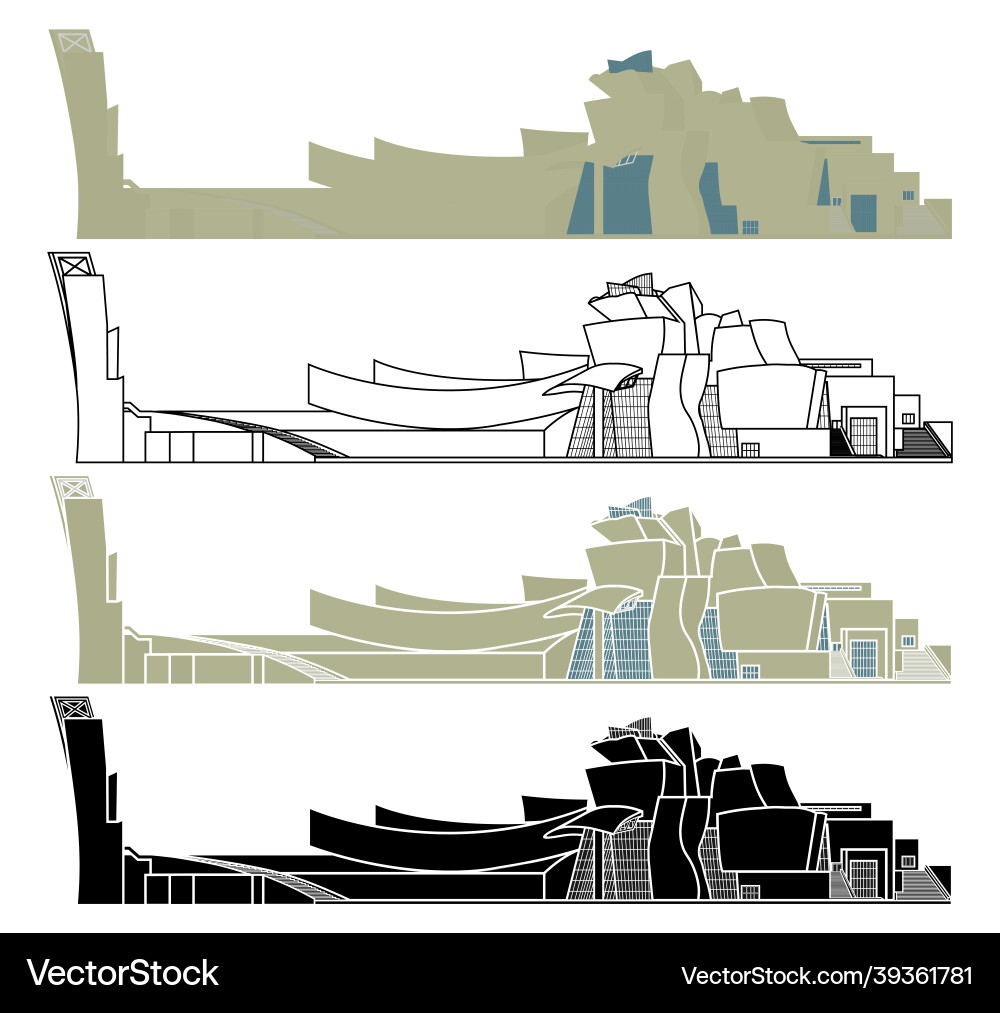 Guggenheim Museum Bilbao Royalty Free Vector Image