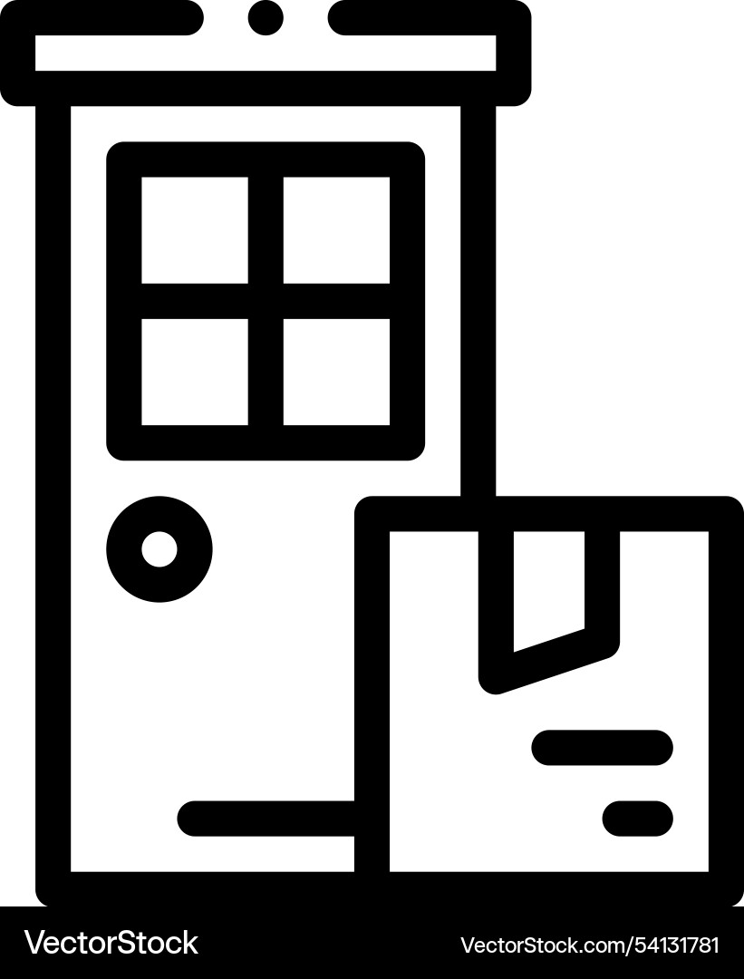 Home network icon thin linear style design Vector Image