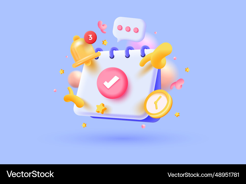 Modern 3d of appointment concept Royalty Free Vector Image