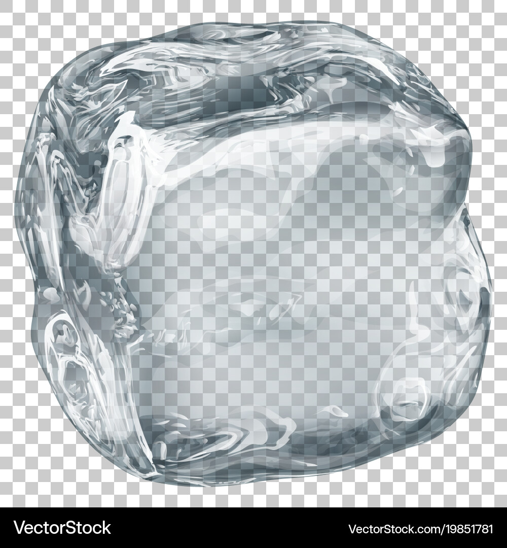 Transparent ice cube Royalty Free Vector Image