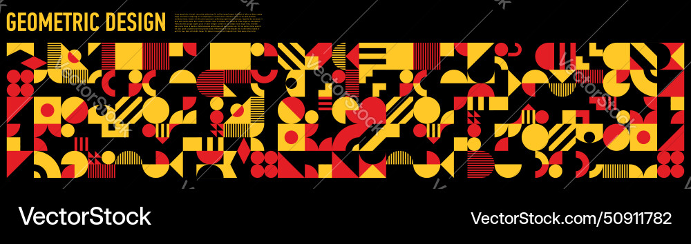 Abstract modern geometric pattern banner Vector Image