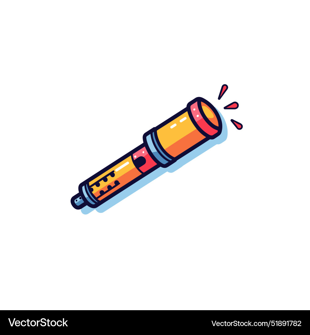 Cartoon flashlight Royalty Free Vector Image - VectorStock