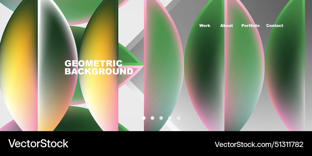 Colorful gradients with abstract geometric shapes Vector Image