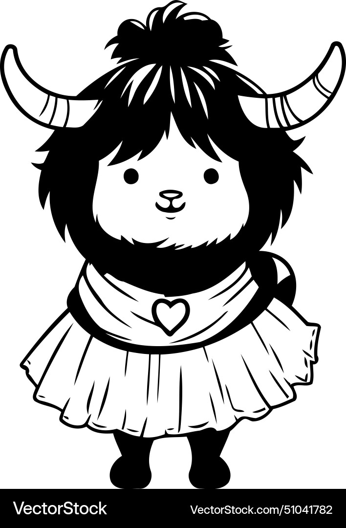 Cute cartoon zodiac sign - taurus Royalty Free Vector Image