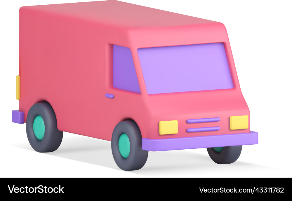 Delivery commercial minivan automobile express Vector Image