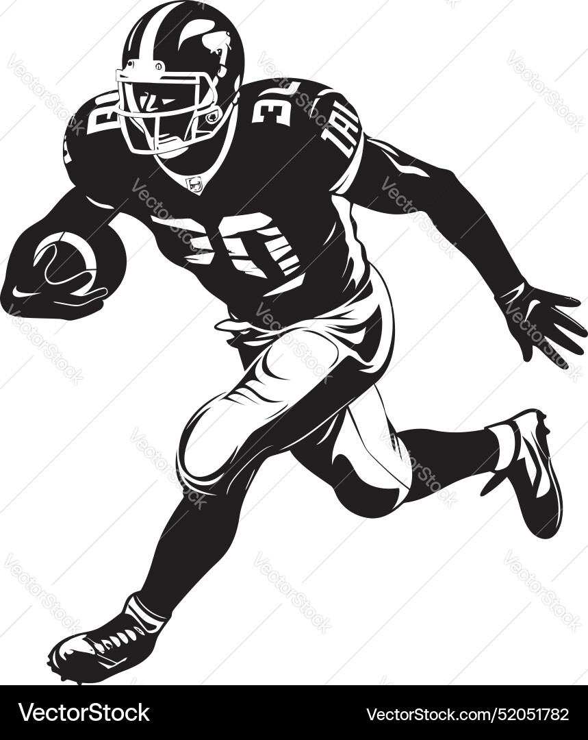 Gridiron gladiator iconic black logo design of Vector Image
