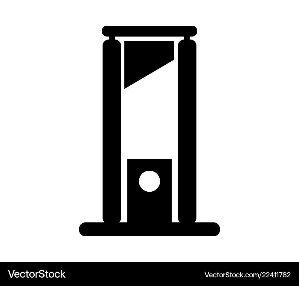 Guillotine icon Royalty Free Vector Image - VectorStock