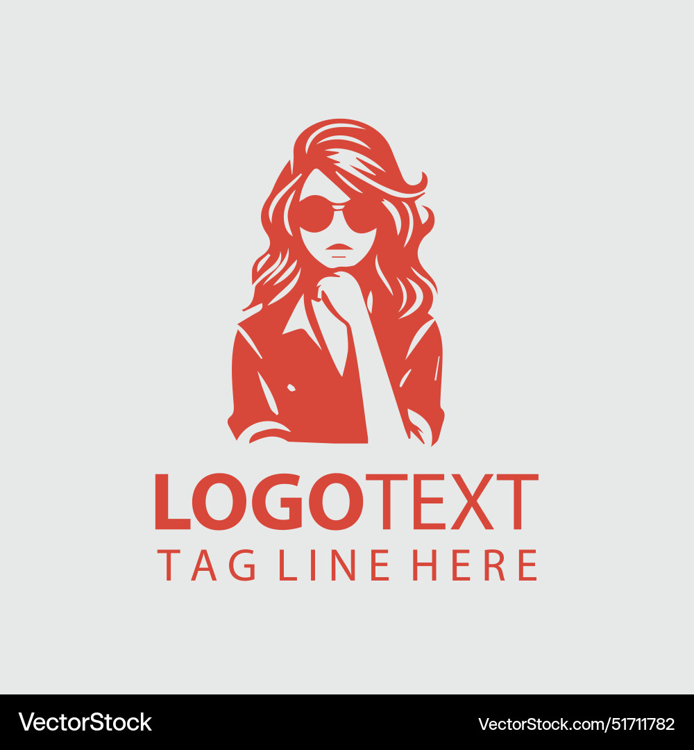 Lady saloon logo Royalty Free Vector Image - VectorStock