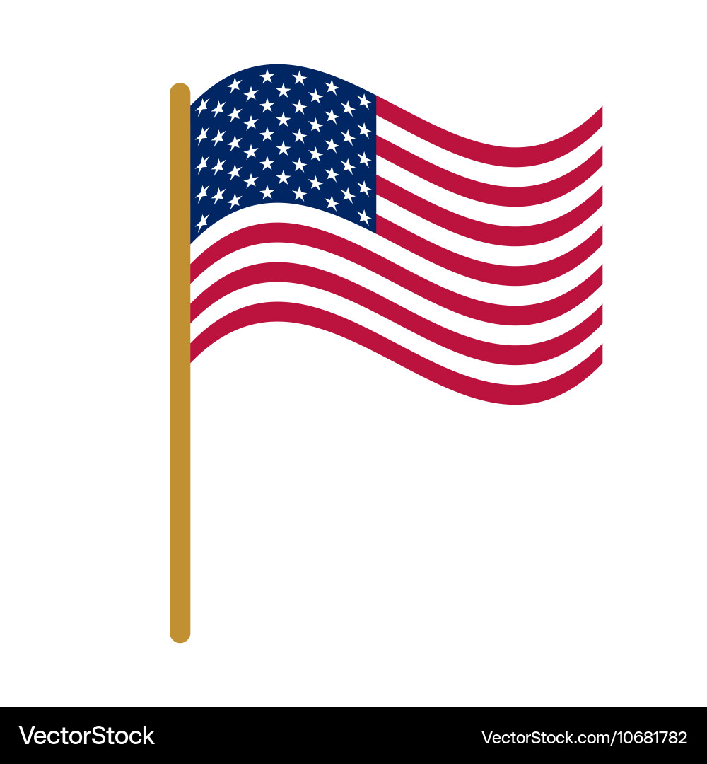 National political official us flag Royalty Free Vector