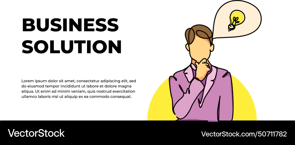 Thinking young businessman Royalty Free Vector Image