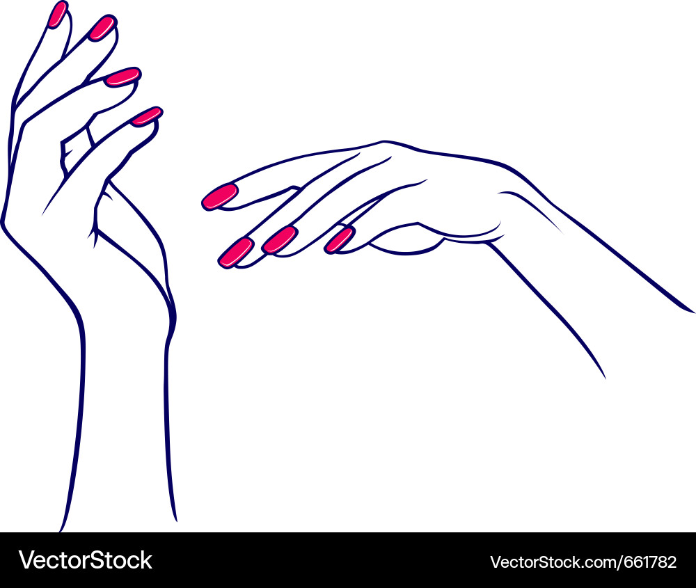 Woman hands collection Royalty Free Vector Image
