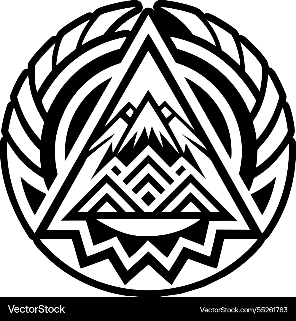 A solid style icon of polynesian tattoo symbol Vector Image