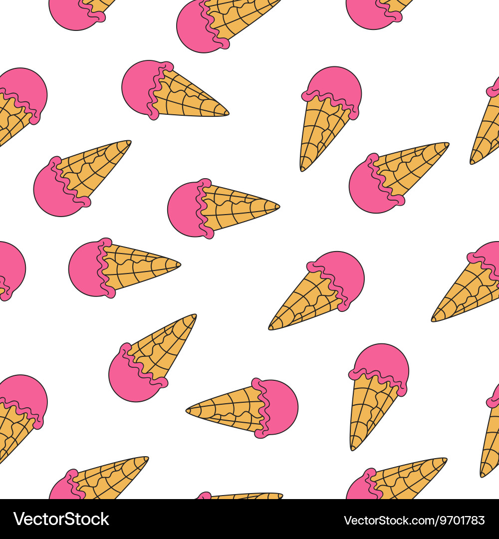 Ice cream pattern Royalty Free Vector Image - VectorStock